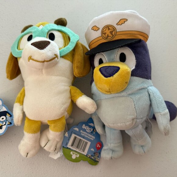 Toys | Bluey Friends Honey And Captain Bluey Stuffed Plush Bundle ...